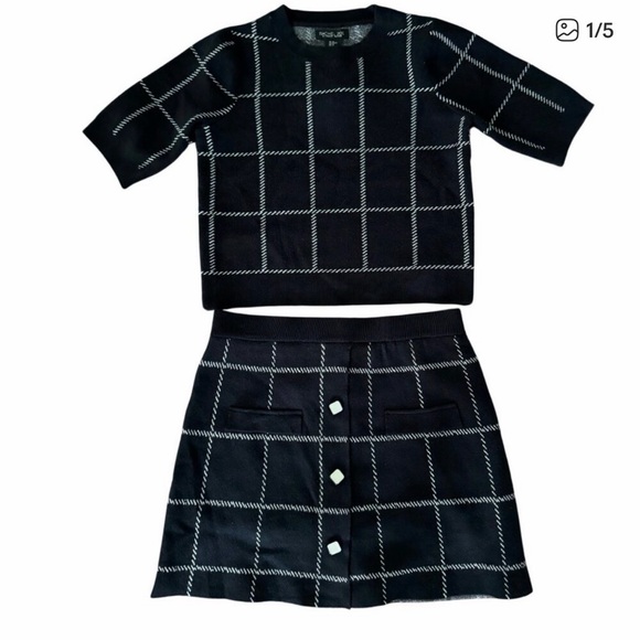 Rachel Zoe | Skirts | New Rachel Zoe Window Pane Shortsleeve Sweater ...